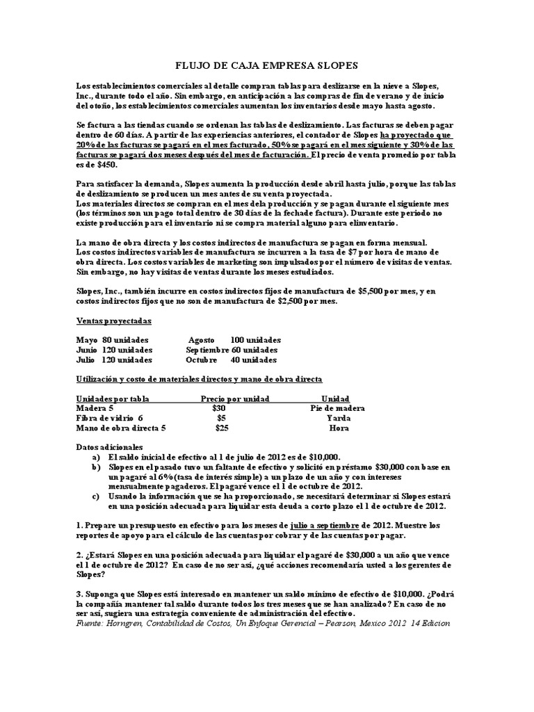 Caso FLUJO DE CAJA | PDF | Presupuesto | Economias
