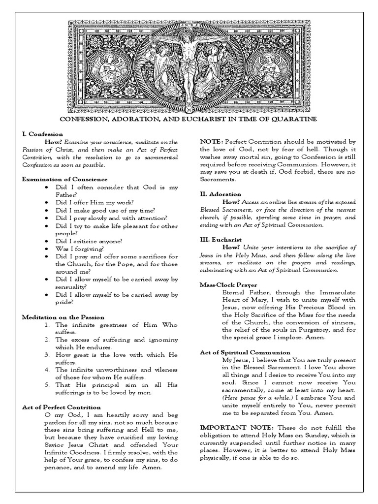 Confession and Eucharist Guide | PDF | Confession (Religion) | Eucharist