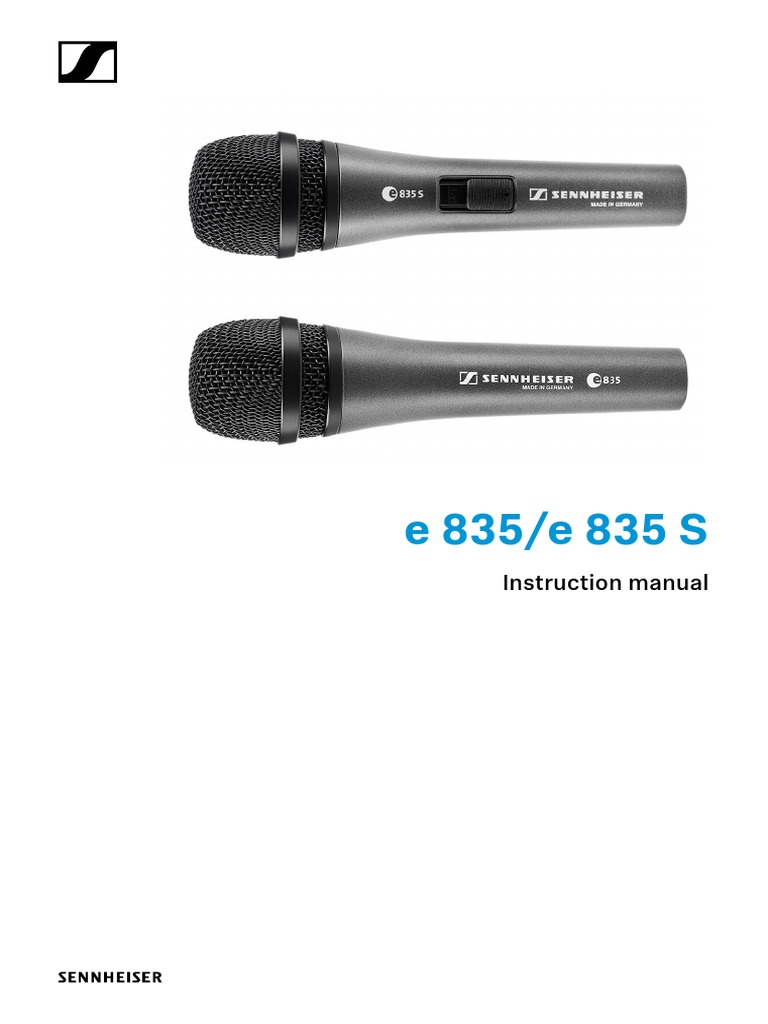 E835 Manual 01 2019 EN | PDF | Microphone | Computer Engineering