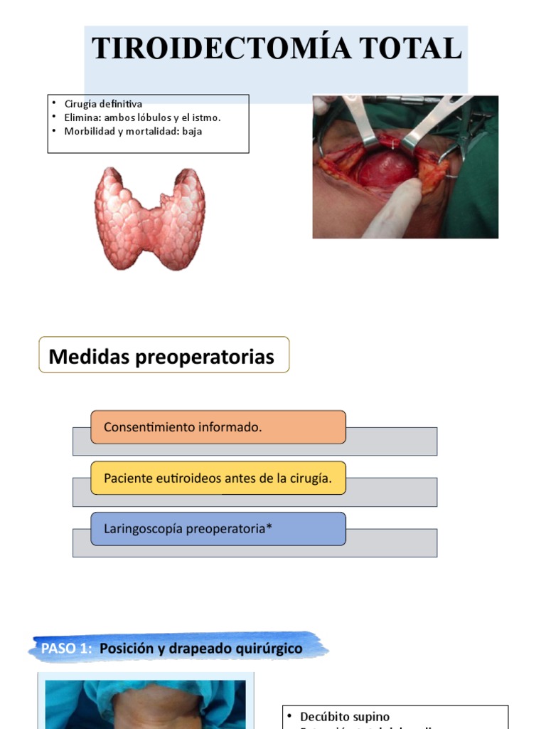 Procedimiento de Tiroidectomía Total | PDF | Tiroides | Anatomía humana
