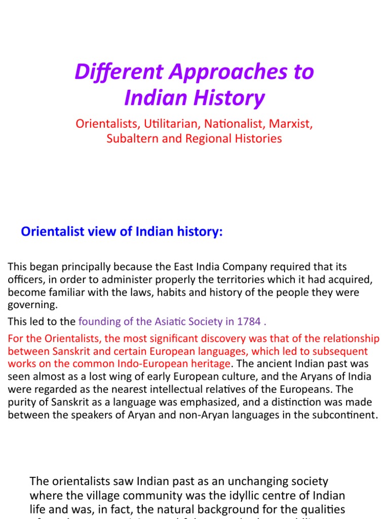 Different Approaches To The Study of Indian History N | PDF | Marxism ...