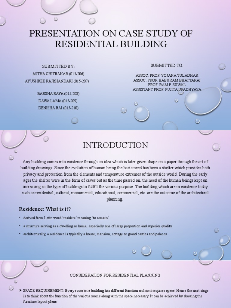 Presentation On Case Study of Residential Building: Submitted BY | PDF ...