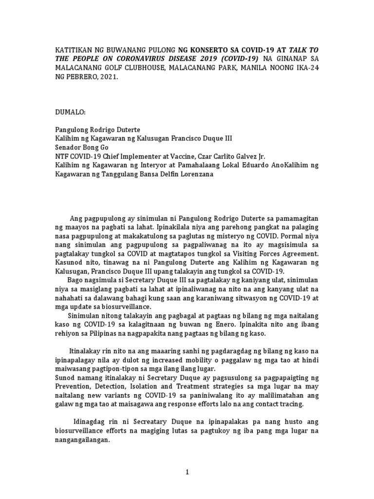 Filipino Pulong | PDF