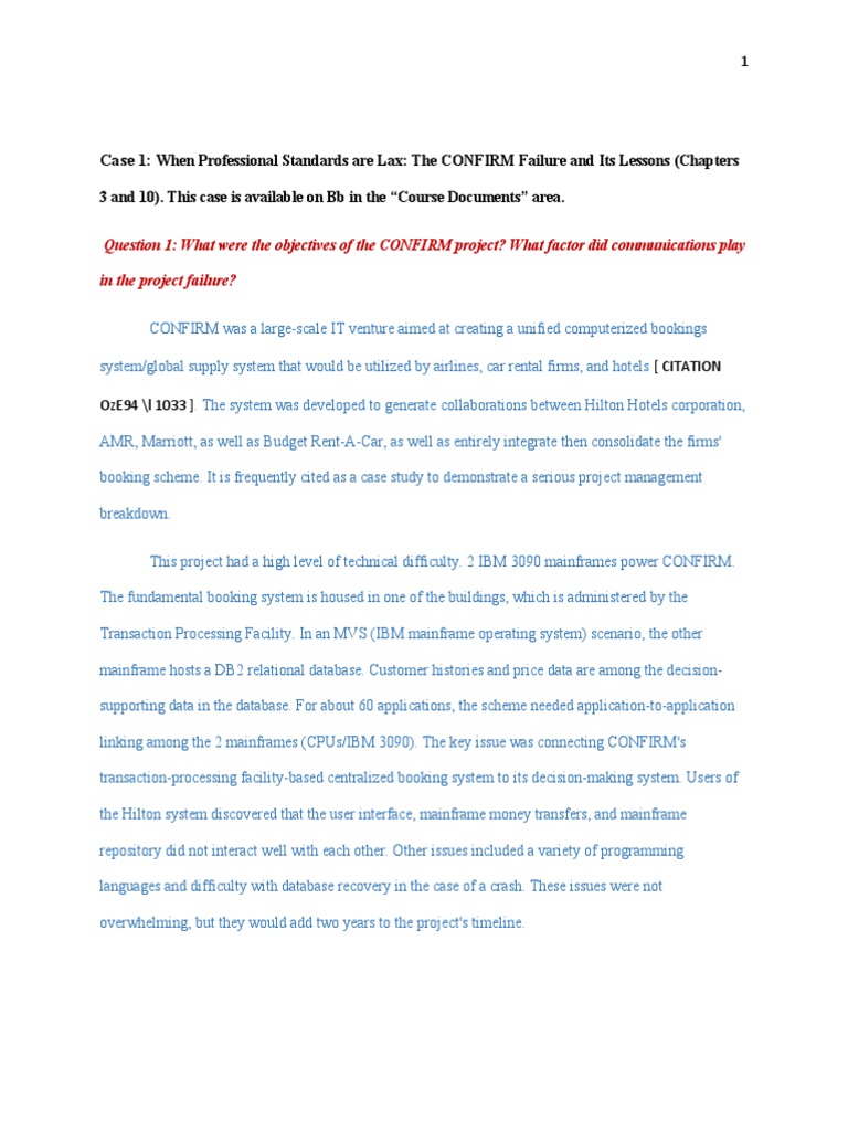 Case Study | PDF | Mainframe Computer | Environmental Impact Statement