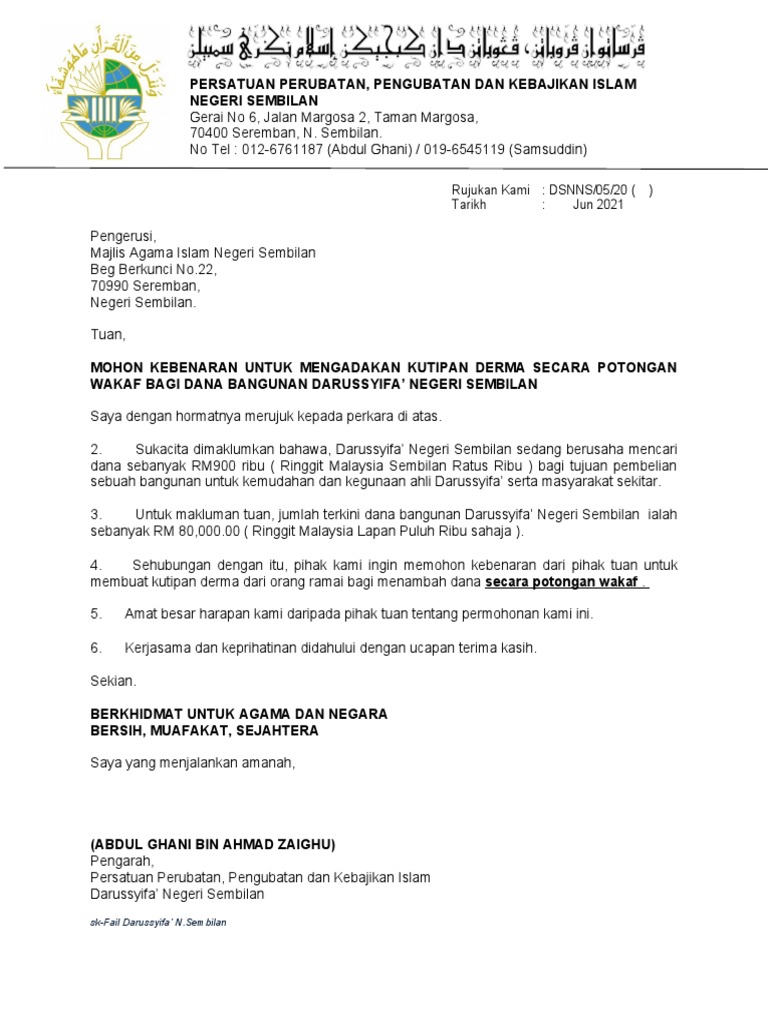 Kebenaran Mains Kutipan Derma Bangunan Secara Wakaf | PDF