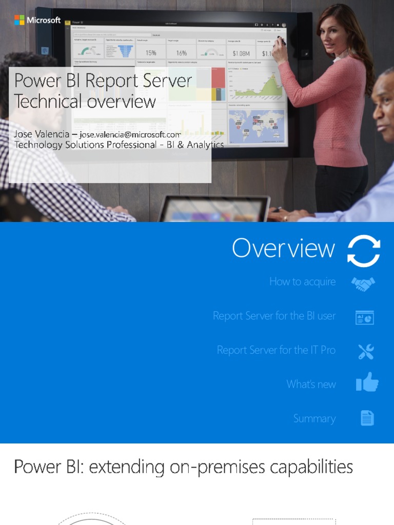 Power BI Report Server Technical Overview | PDF | Mobile App | Server ...