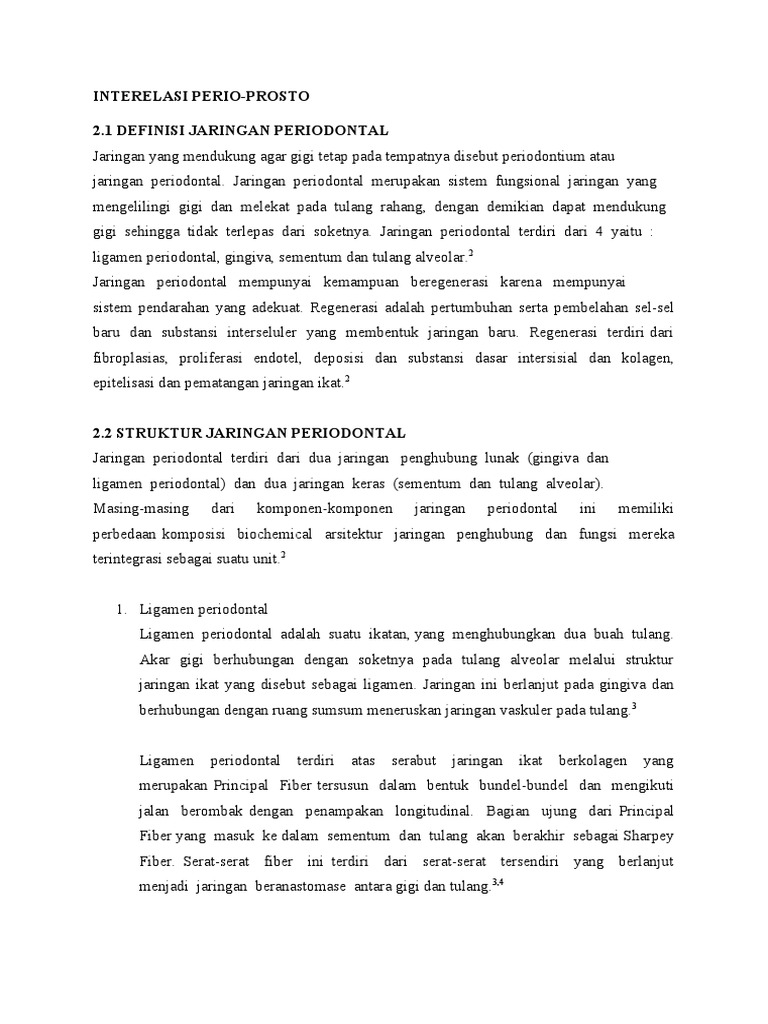 INTERELASI PERIO-PROSTO | PDF