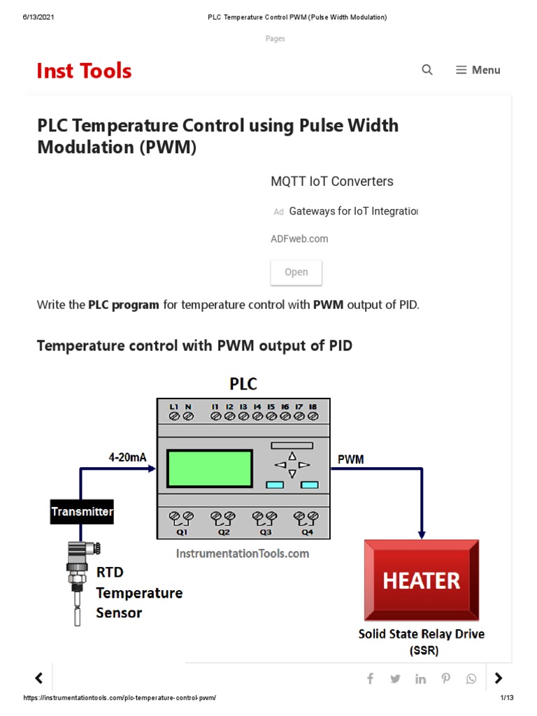 PLC Temperature Control PWM (Pulse Width Modulation) | PDF
