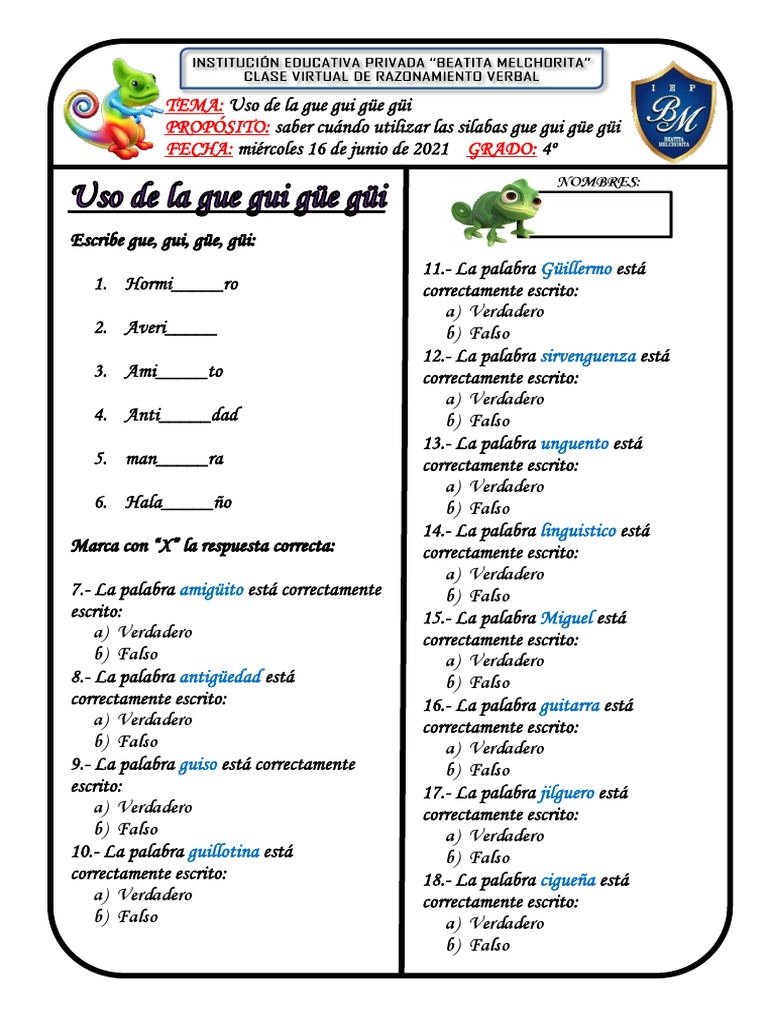 13.-Uso de La Gue - Gui | PDF