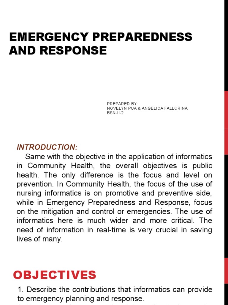 Emergency Preparedness in Nursing Informatics | PDF | Emergency ...