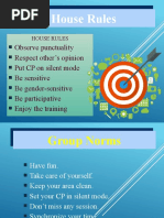 House Rules During Training | PDF