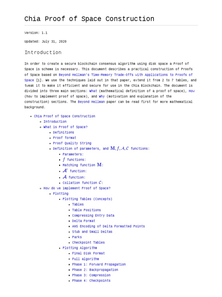 Chia Blockchain Proof of Space Guide | PDF | Data Compression ...