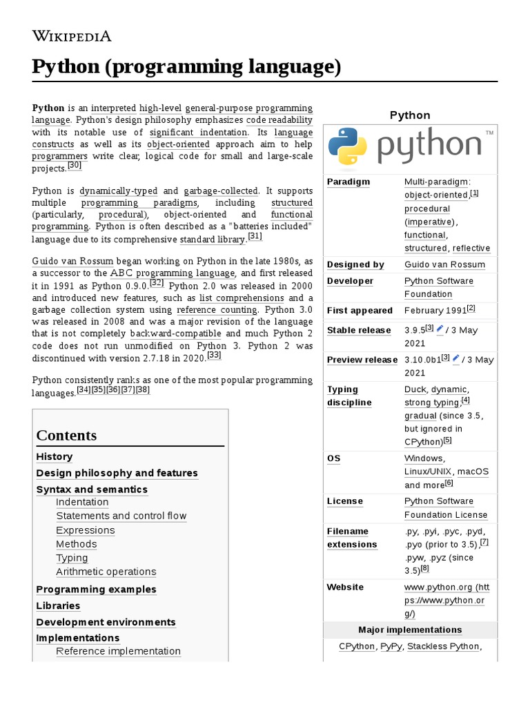 Python Programming Pdf Python Programming Language Class