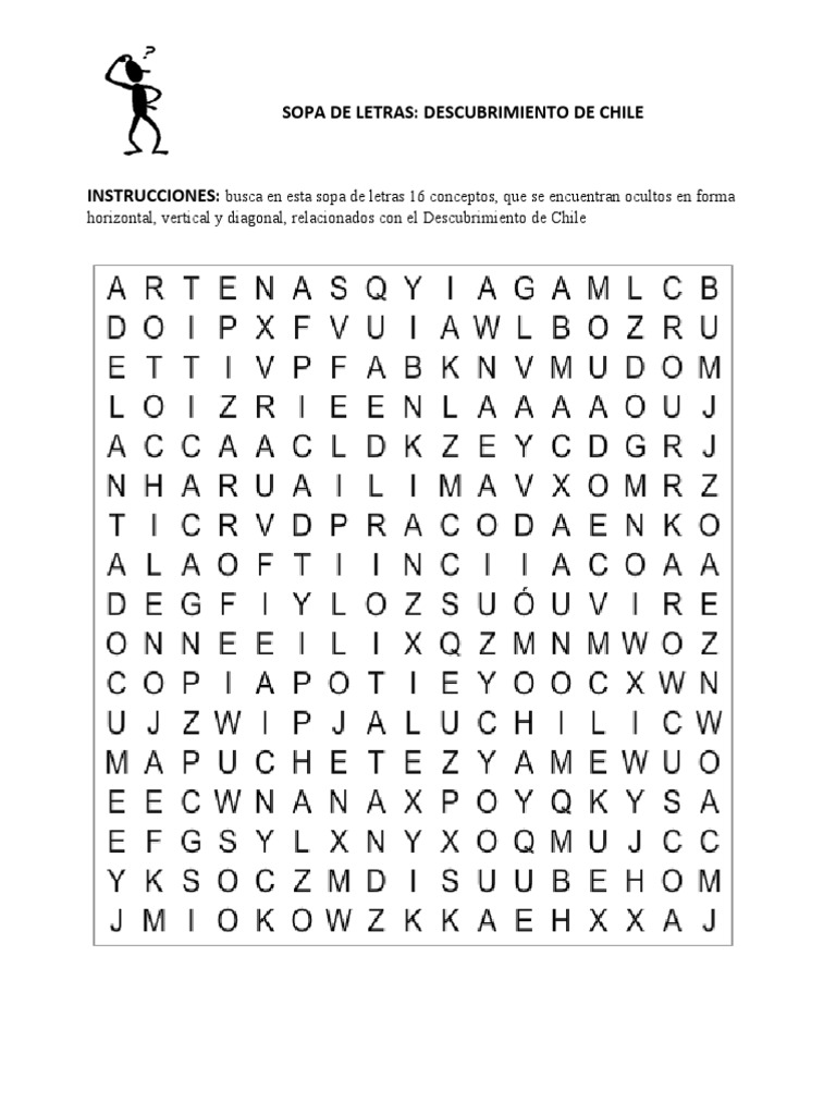 Sopa-de-letras-DESCUBRIMIENTO DE CHILE | PDF | Filosofía
