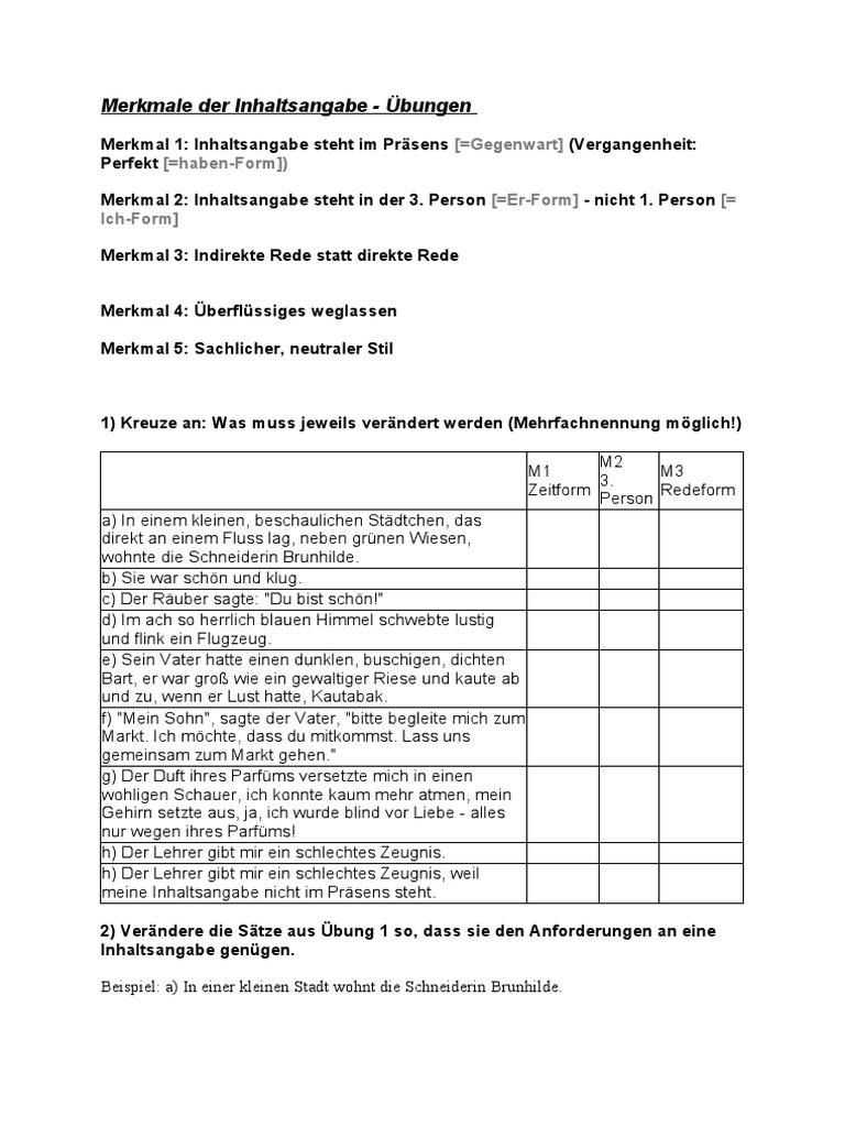 Merkmale Von Inhaltsangaben , Inhaltsangabe schreiben: Vorlage, Aufbau ...