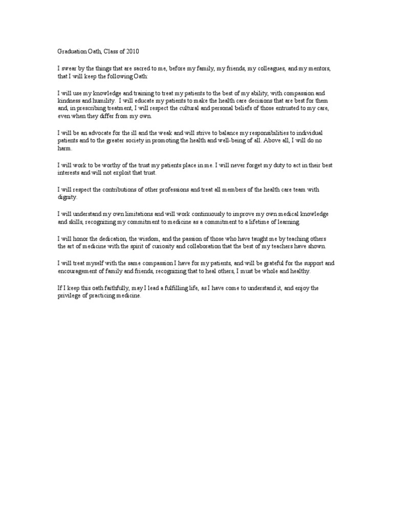 Graduation Oath | PDF