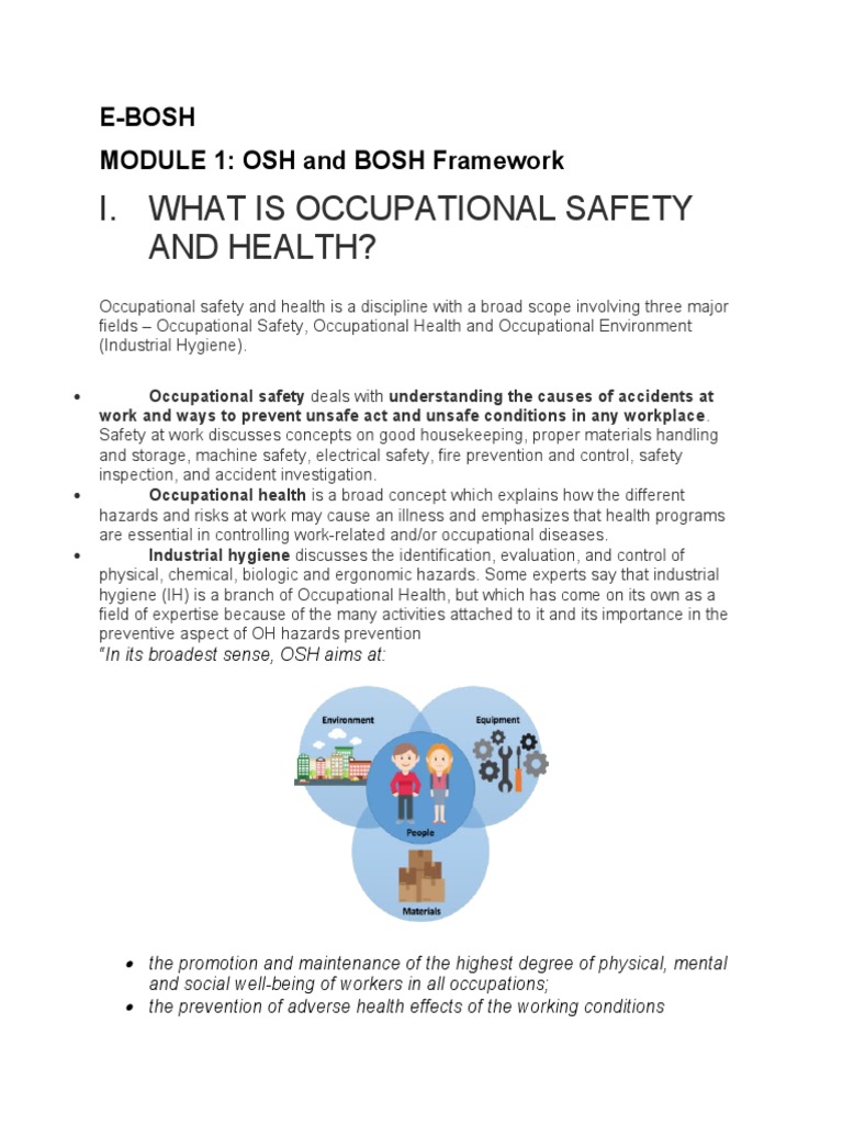 Module 1 - Osh and Bosh Framework | PDF | Occupational Safety And ...
