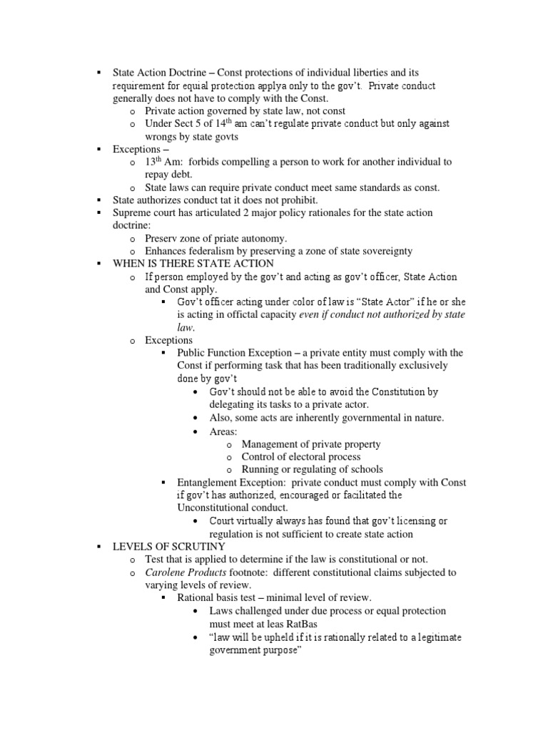 Constitutional Law Notes 2 | Download Free PDF | Rational Basis Review ...