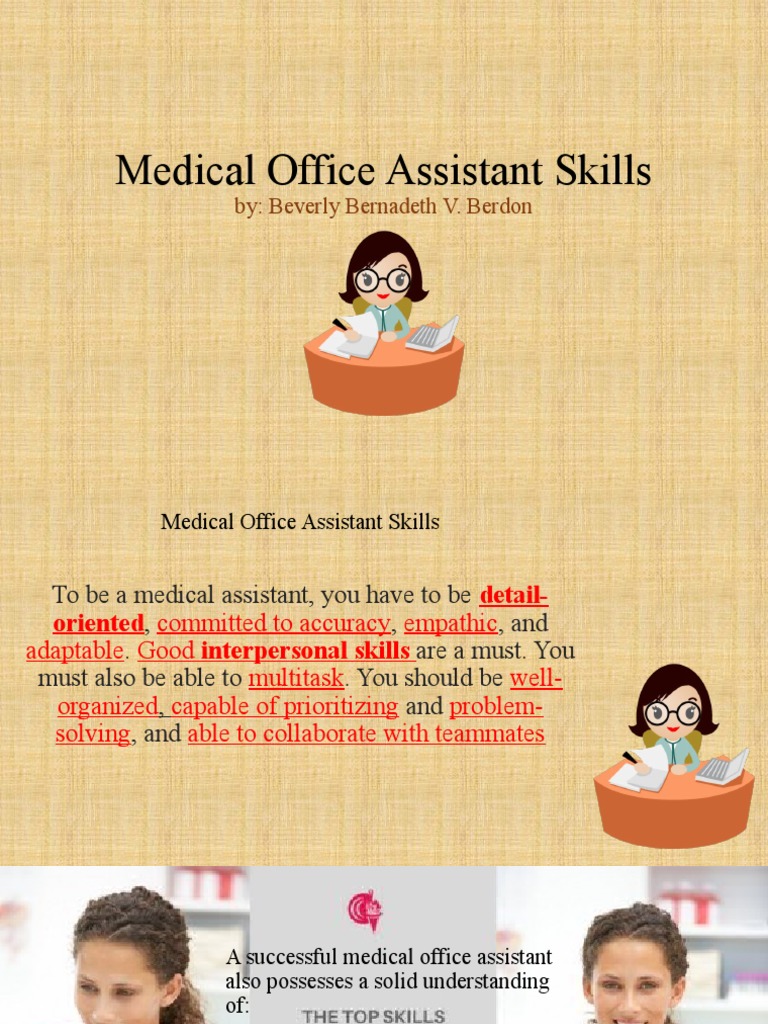 Medical Office Assistant Skills | PDF | Medical Ethics | Electronic ...
