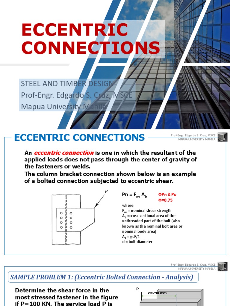 2f. Eccentric Connections Ce134p 2 Escruz | PDF | Screw | Building Materials