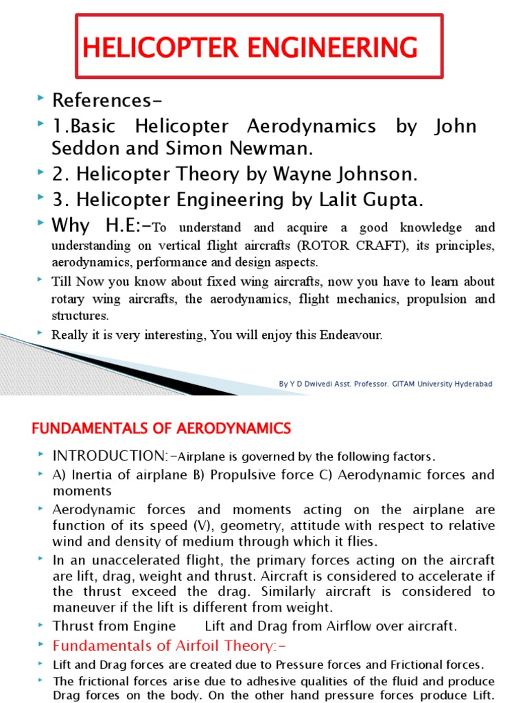 Basic Helicopter Aerodynamics Overview | PDF | Drag (Physics ...