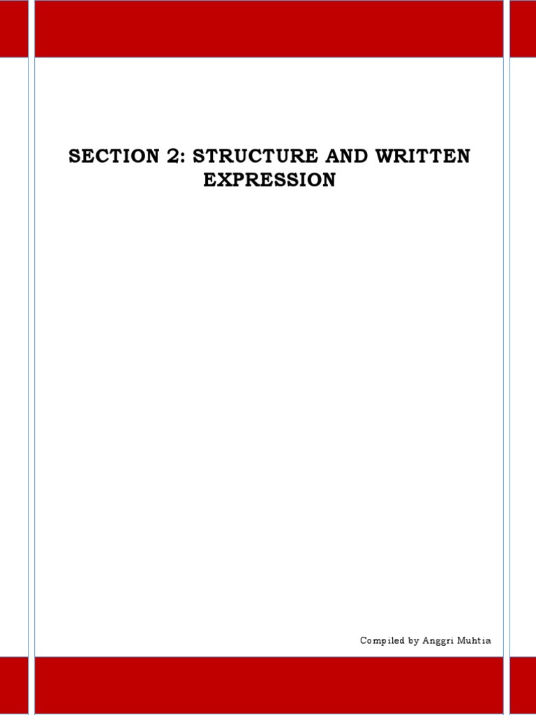 Section 2 - Structure & Written Expression | PDF