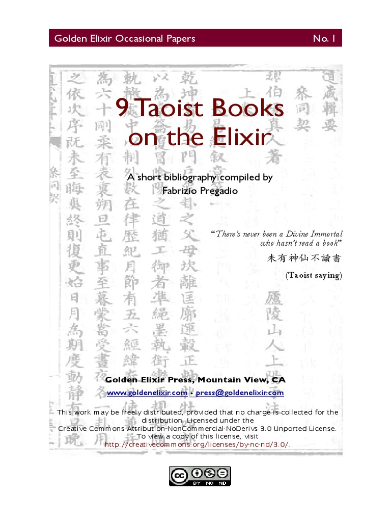 9 Taoist Books On The Elixir | PDF | Neidan | Chinese Philosophy