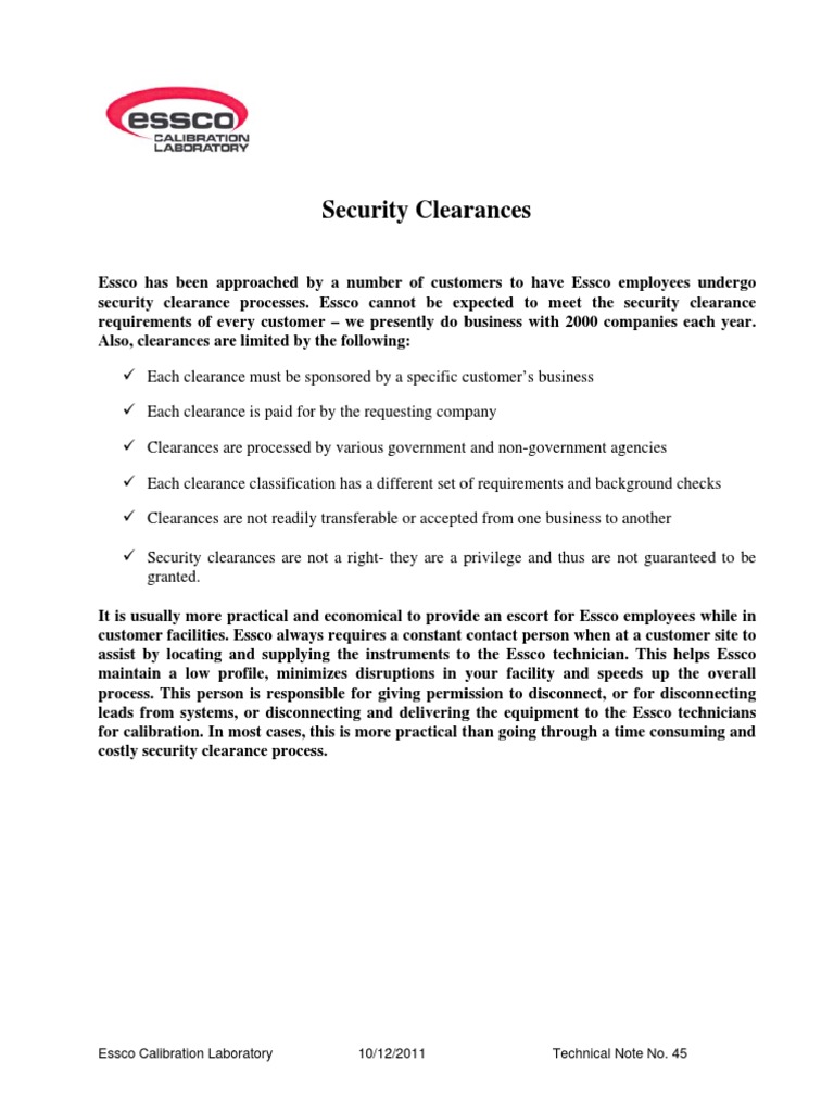 Security Clearances | PDF | Security Clearance | Federal Government Of ...