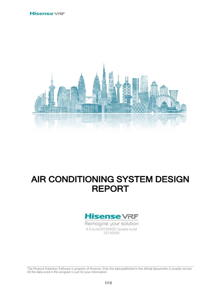 Air Conditioning System Design: 4.0 Build20190908 Update Build 20190909 ...