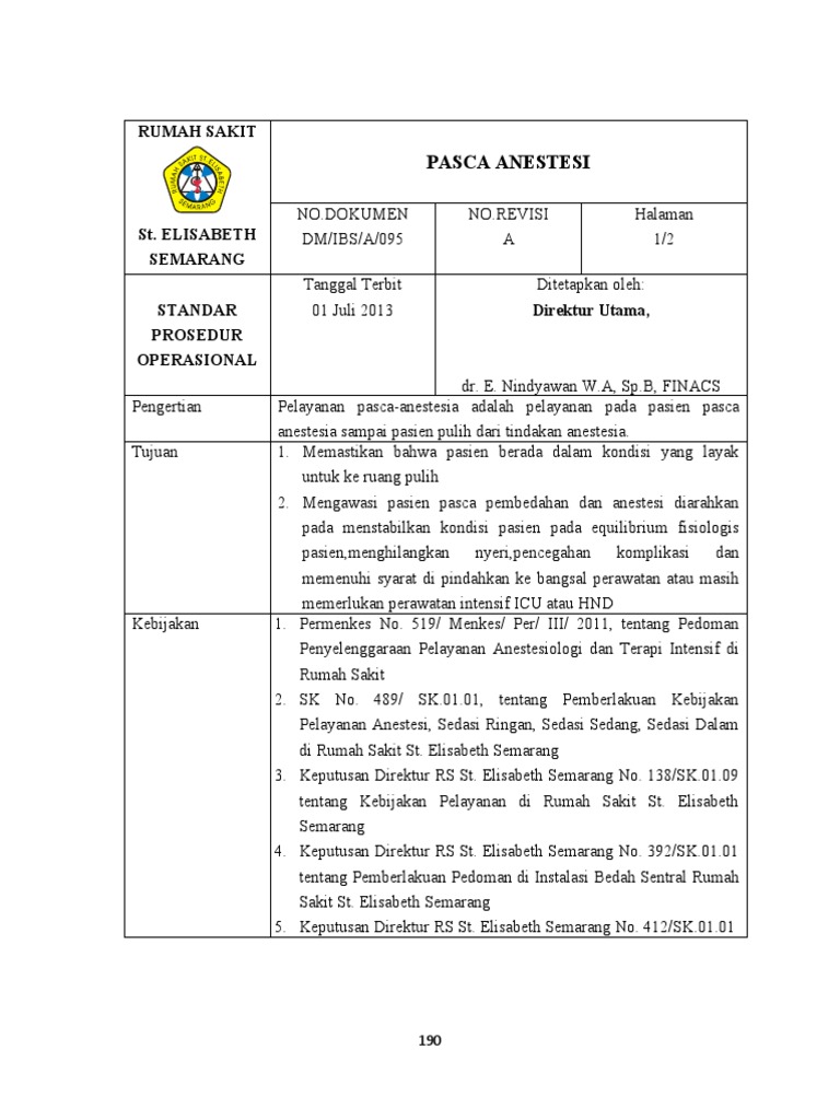 095.pasca Anestesi | PDF