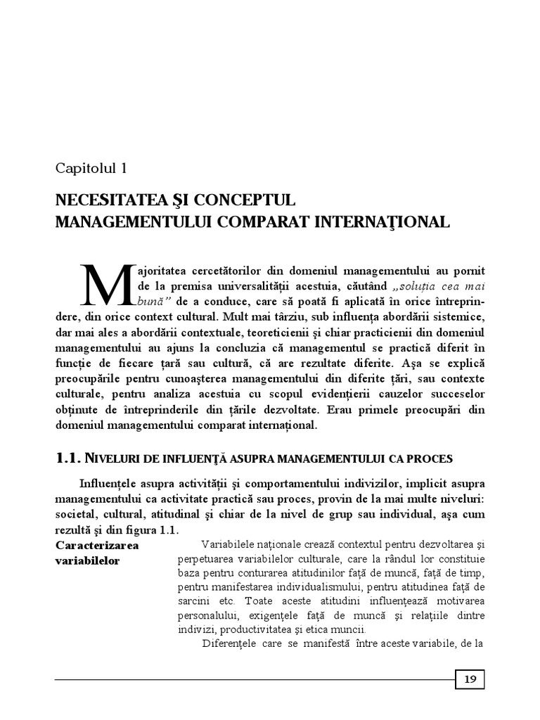 Management Comparat International - Editia A V-A | PDF