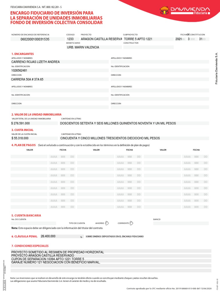 Encargo Fiduciario | PDF | Ley de fideicomiso | Bancos