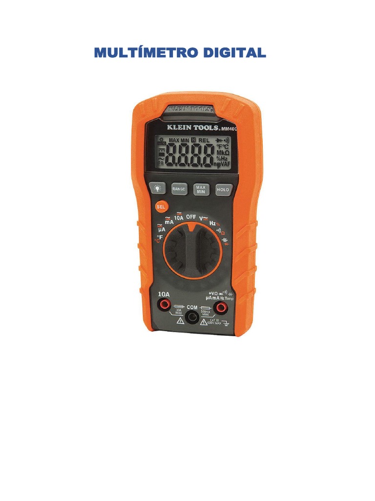 Manual de Usuario-Multímetro | PDF | Diodo | Metrología