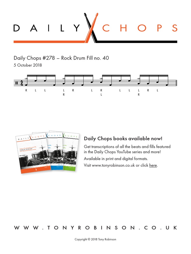 Daily+Chops+#278+-+Rock+Drum+Fill+No +40 | PDF