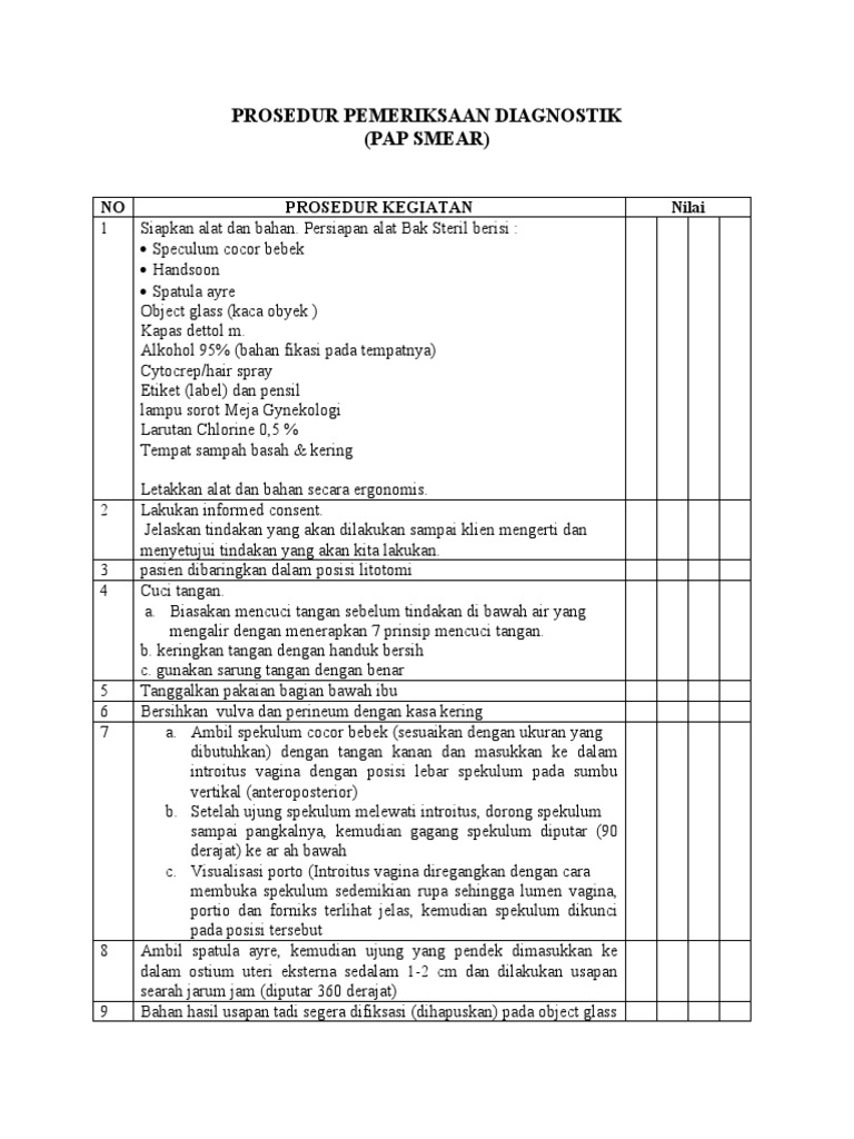 Tindakan Pap Smear Pdf