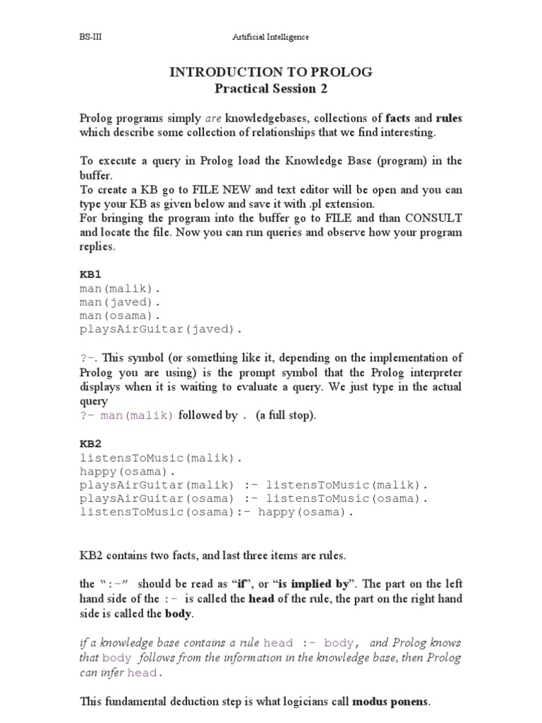 Introduction To Prolog Practical Session 2 | PDF | String (Computer Science) | Letter Case
