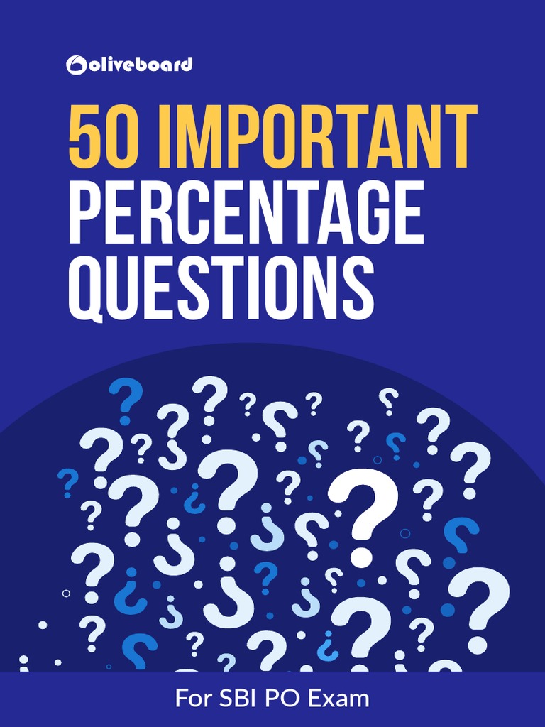 50 Important: Percentage Questions | PDF | Business