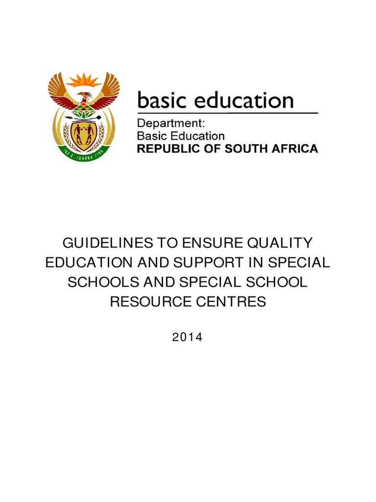 Guidelines For Special Schools Revised 2014 | PDF | Special Education ...