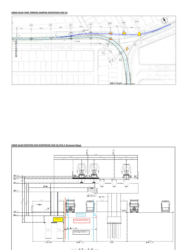 Lebar Jalan Eksisting Dan Jalan Yang Terkena Dampak Konstruksi Fase 2a ...