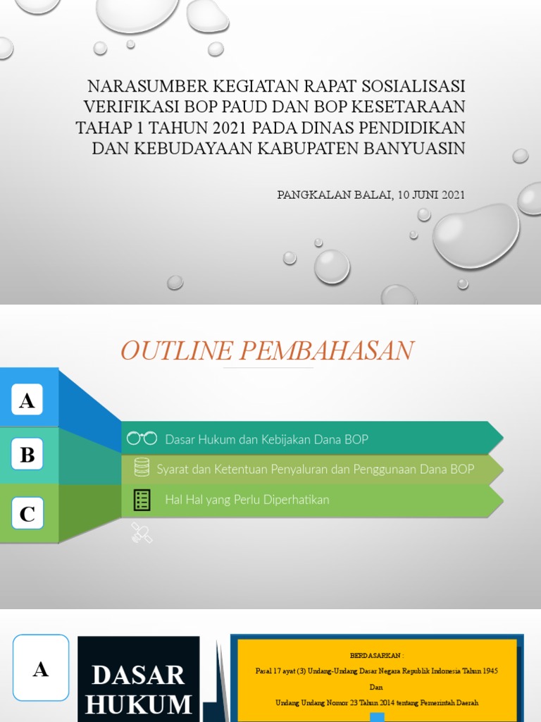 Slide Rapat Bop Paud Tahun 2021 | PDF