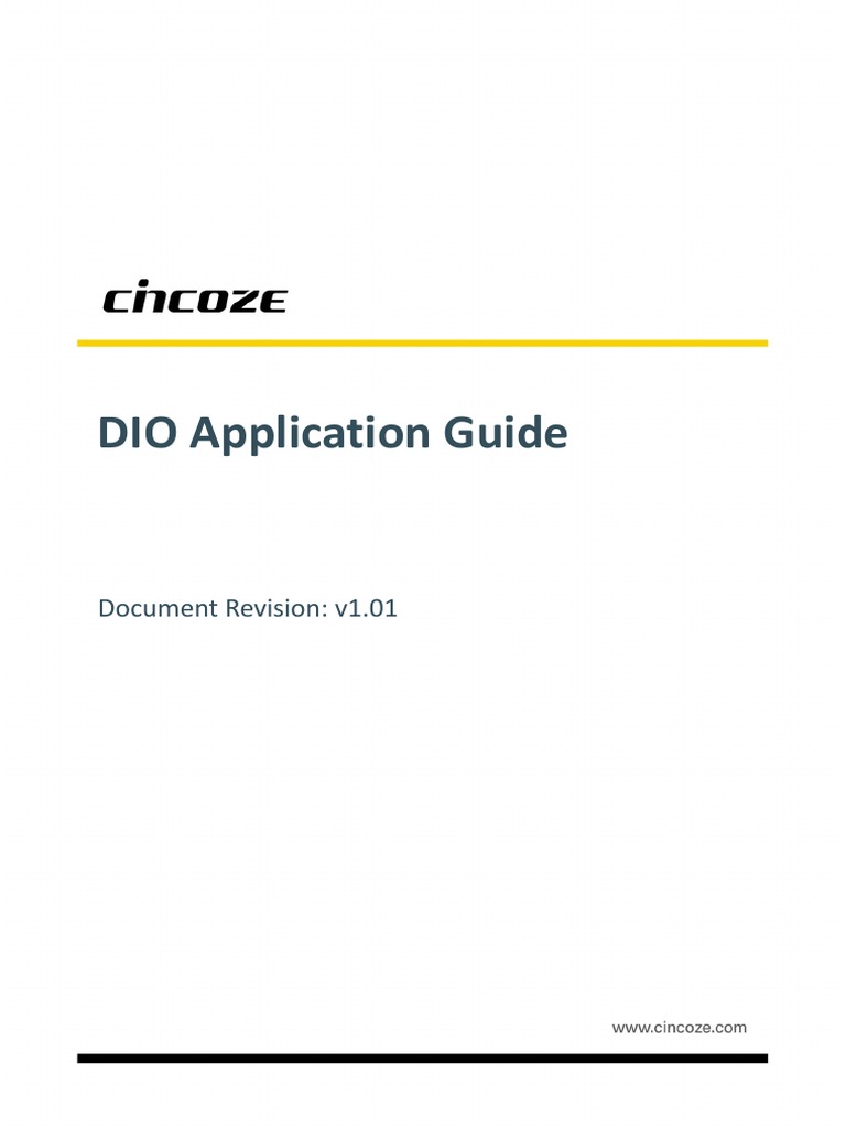 DIO Application Guide v1.01 2018121001 | PDF | Relay | Switch