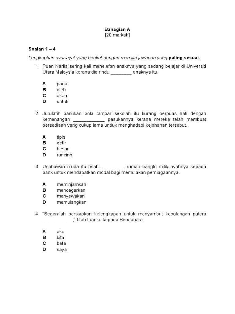 BM FORM 2 2021 Cikgu Sheila | PDF