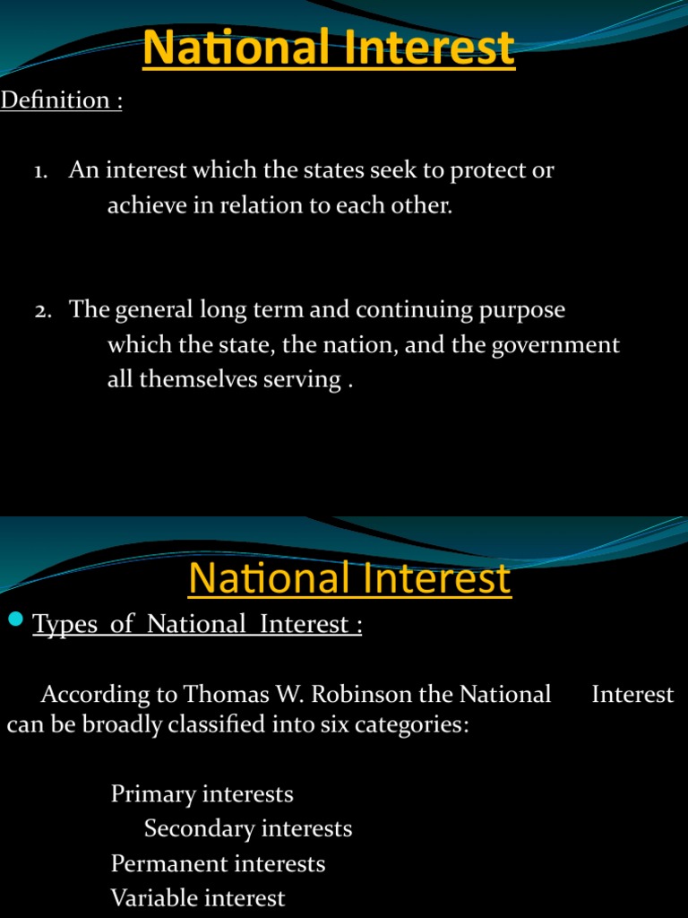 Understanding National Interest Types | PDF | Negotiation | Diplomacy