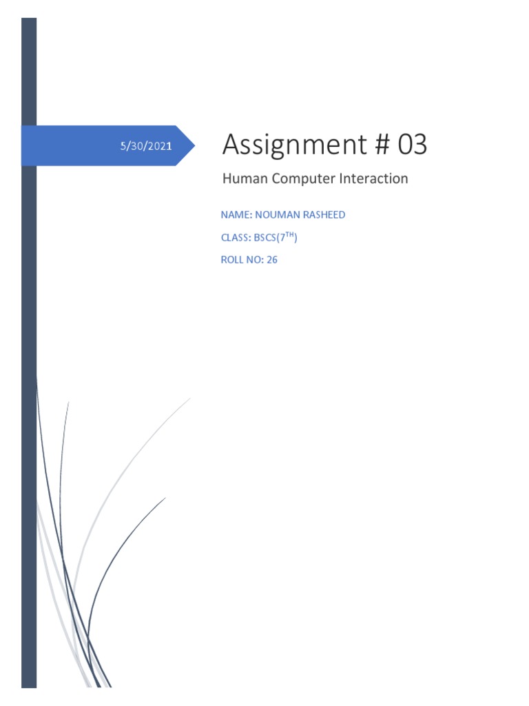 26 - Nouman Rasheed - Assignment # 03 | PDF | Computer Data Storage ...