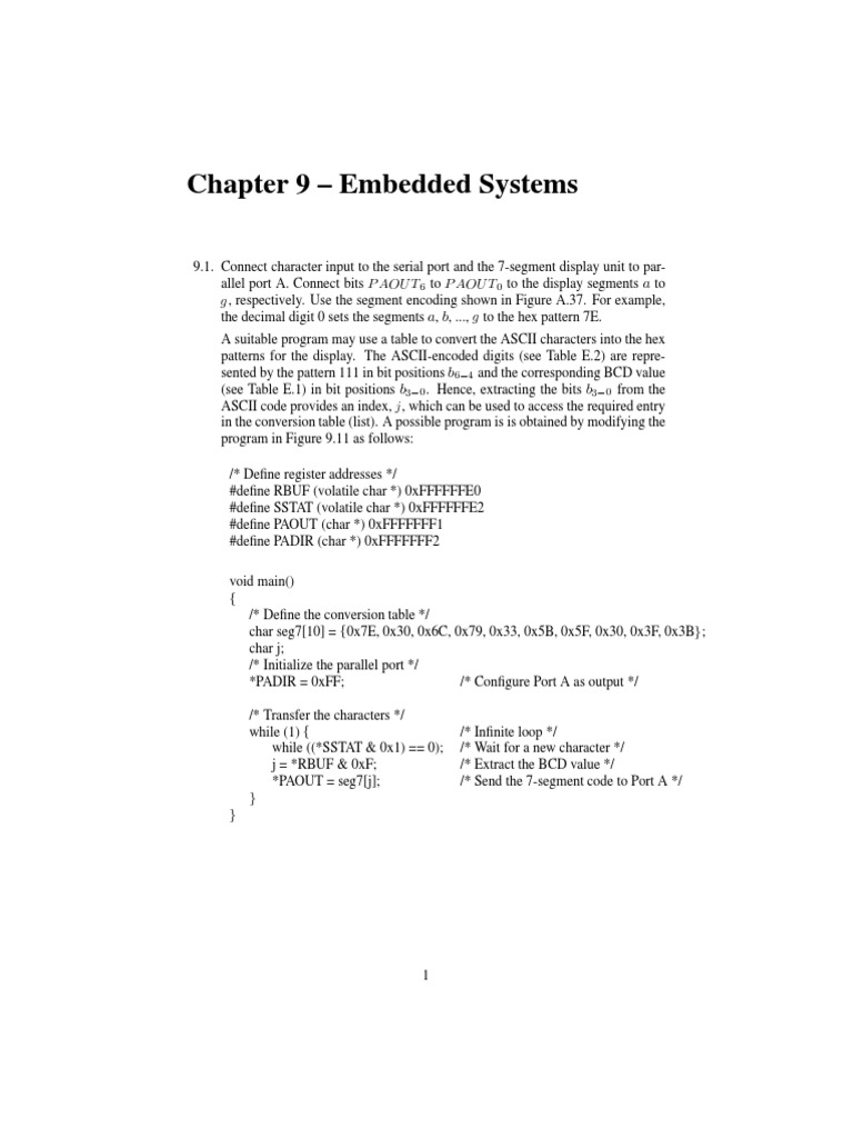 Chapter 9 - Embedded Systems | PDF | Binary Coded Decimal | Digital Technology