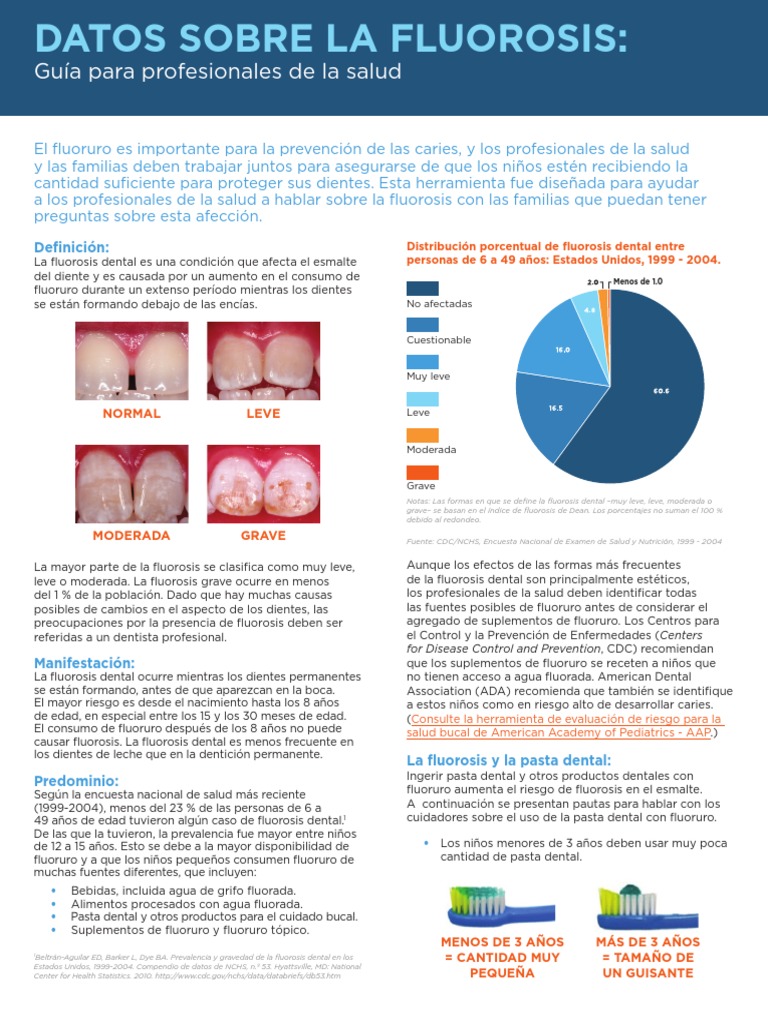 Fluorosis Facts For Health Professionals | PDF | Fluoruro | Odontología