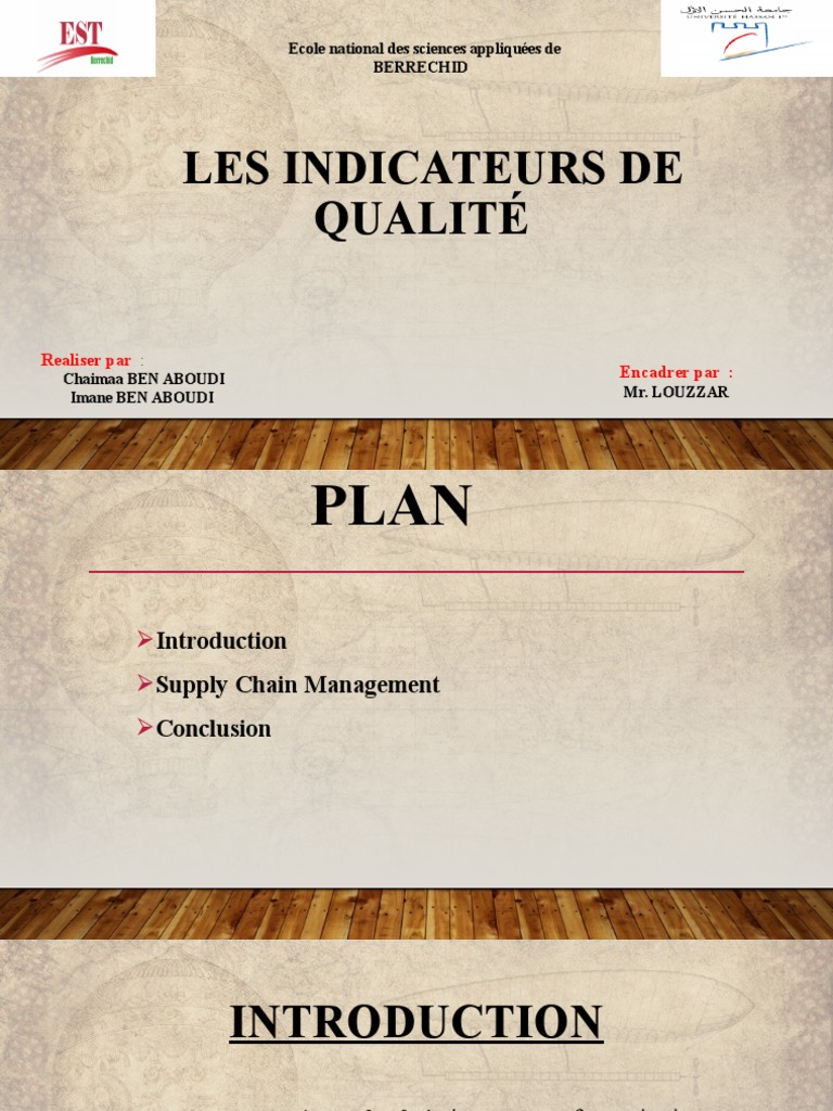 Les Indicateurs de Qualite | PDF | Supply Chain Management | Supply Chain