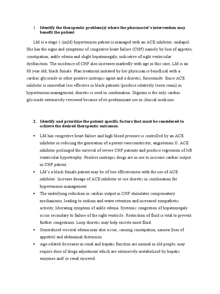 CHF Case Study | Download Free PDF | Heart Failure | Hypertension