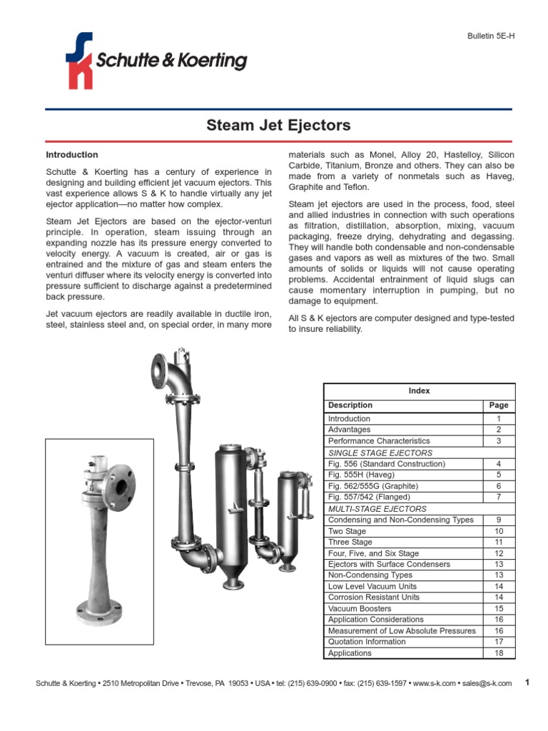 Steam Jet Ejectors Guide | PDF