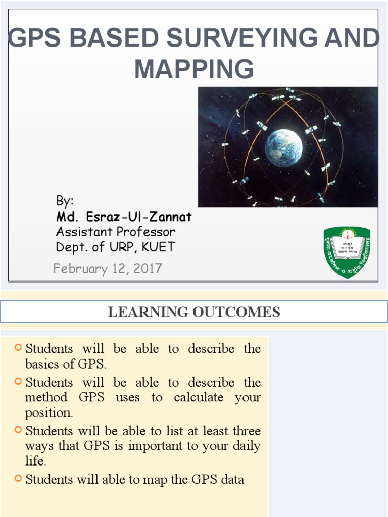 Lecture 11 - Presentation On GPS Surveying and Mapping (URP 1281 ...